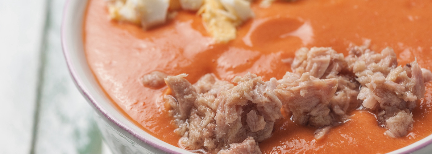 Soup Spoons of Spain Stand for Porra, the thick cold soup from Malaga