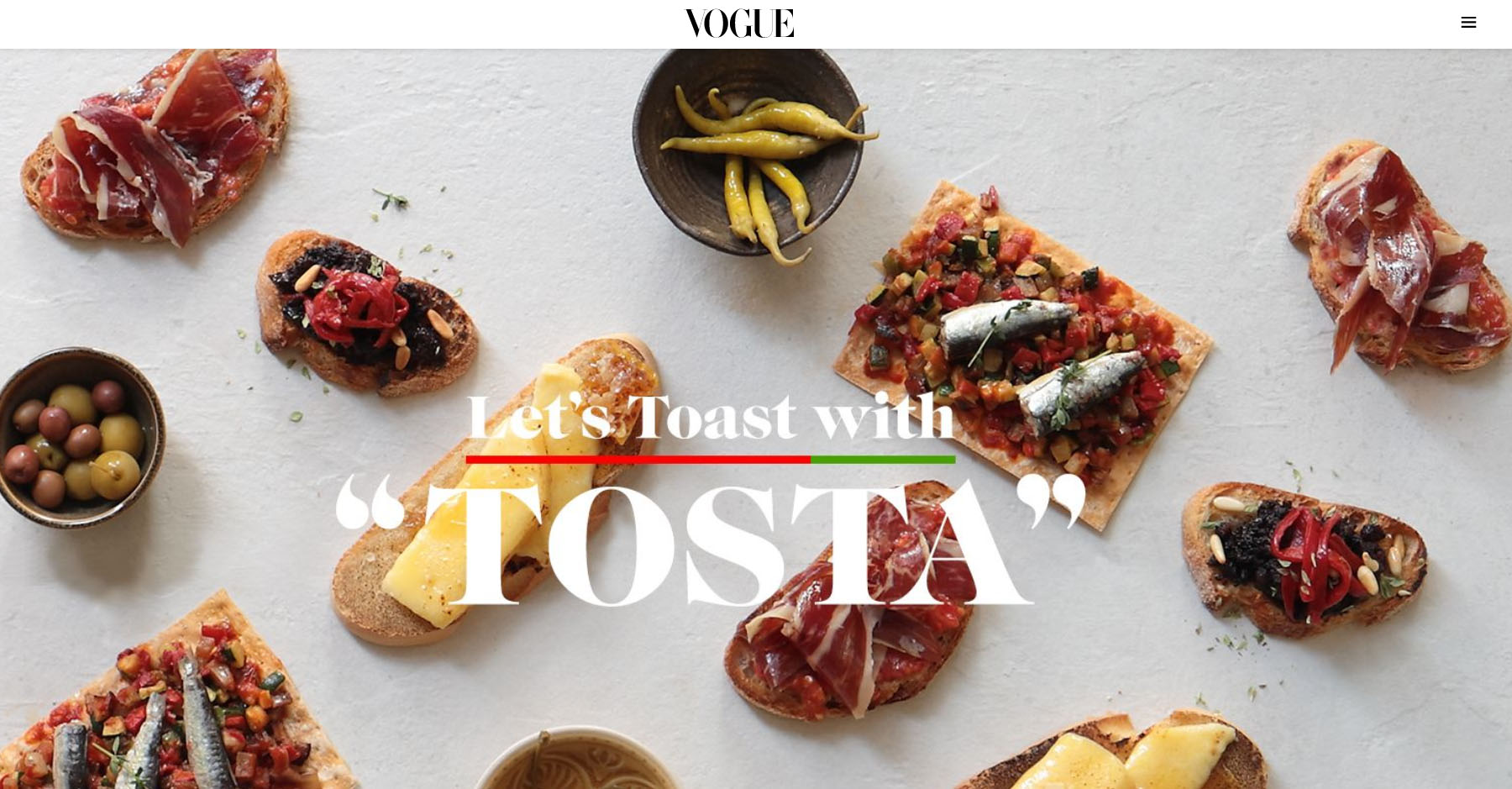 VOGUE JAPAN - Let's Toast with "TOSTA"