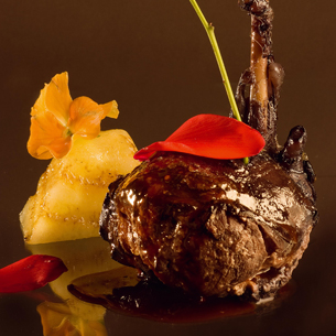 Ballotine of hare leg with grilled melon | Foods & Wines from Spain